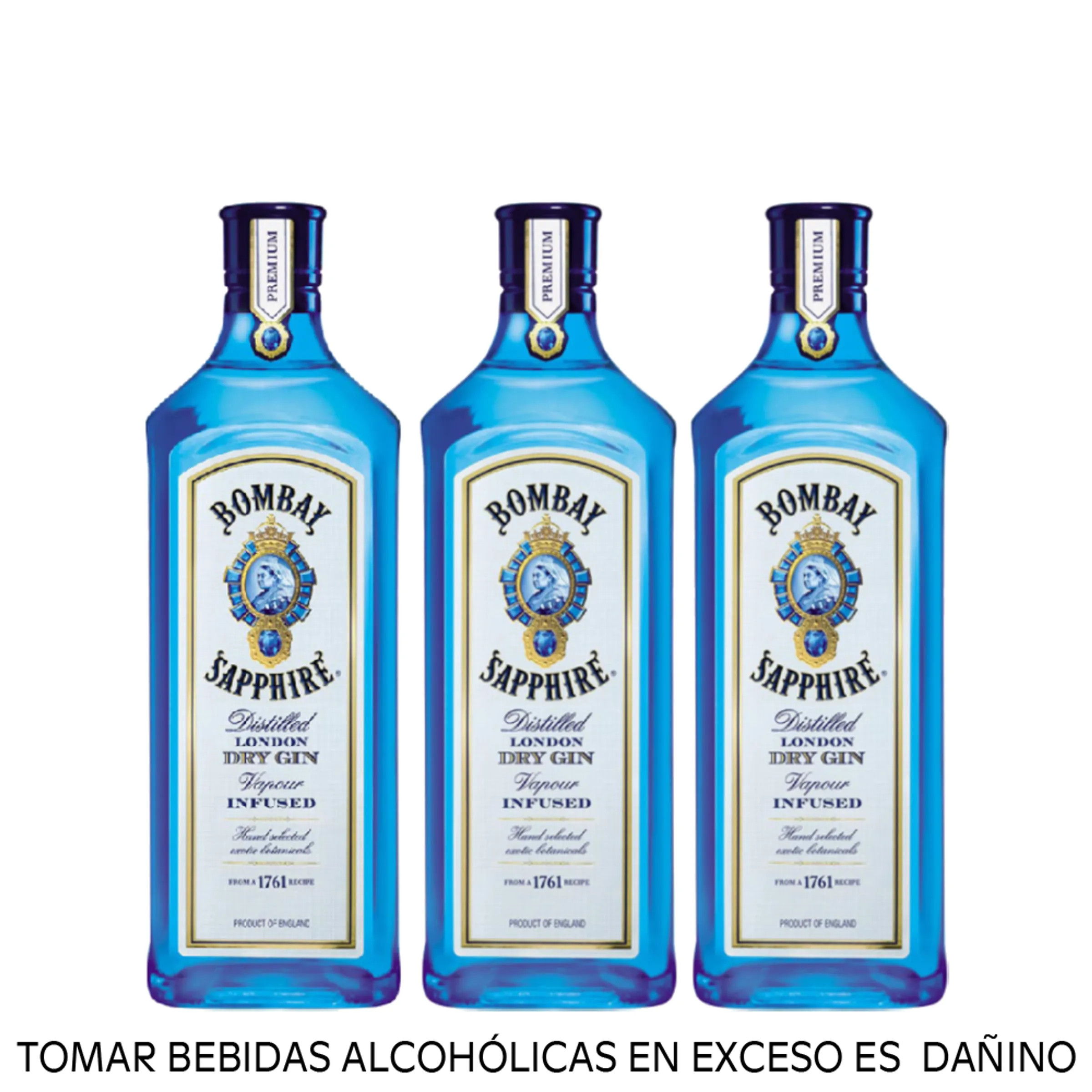 Gin Bombay Sapphire 750 ml x 03 und - Tambo | Bar Premium. Tu bar en casa
