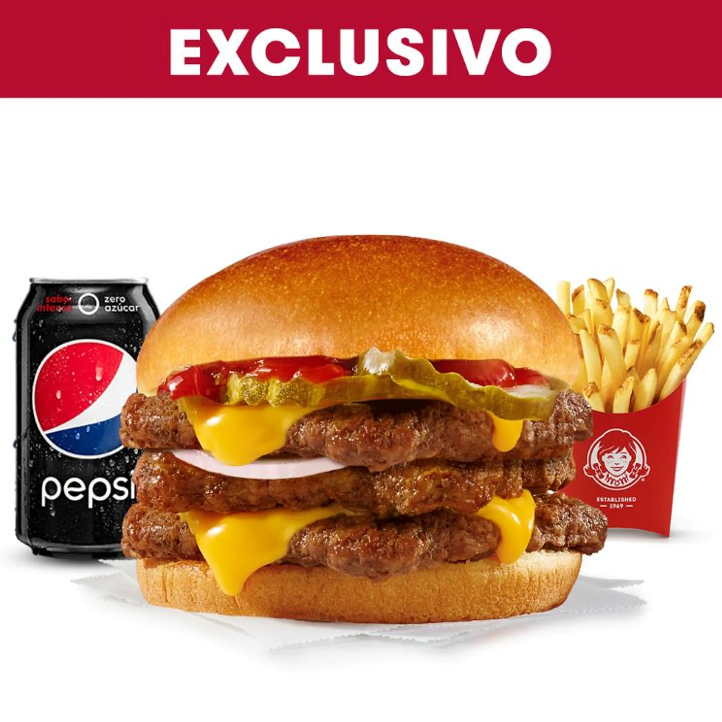 Combo Jr Triple Stack - Wendy's Chile - Calidad es Nuestra Receta