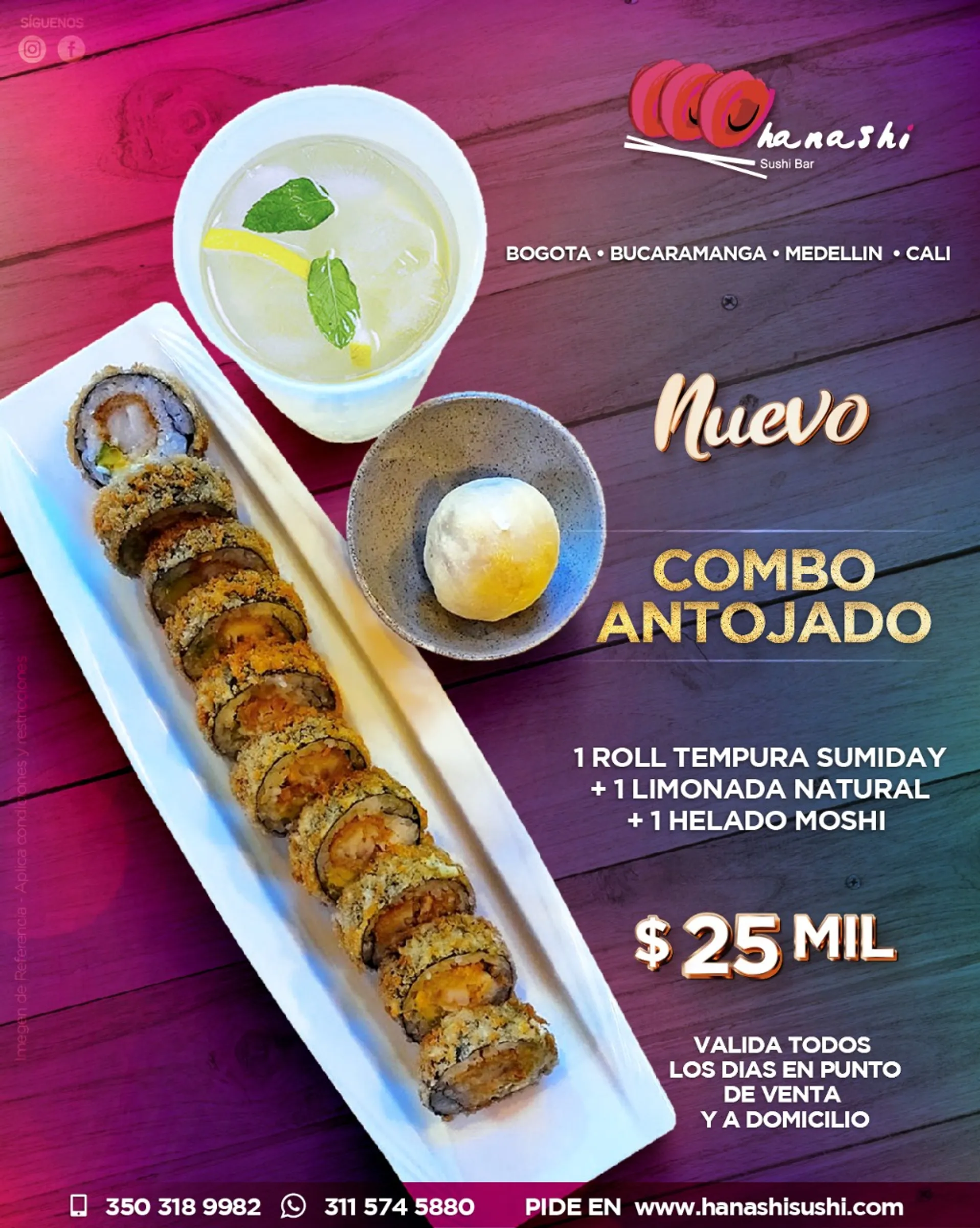 Combo antojado - Hanashi Sushi Bar | Tienda Online