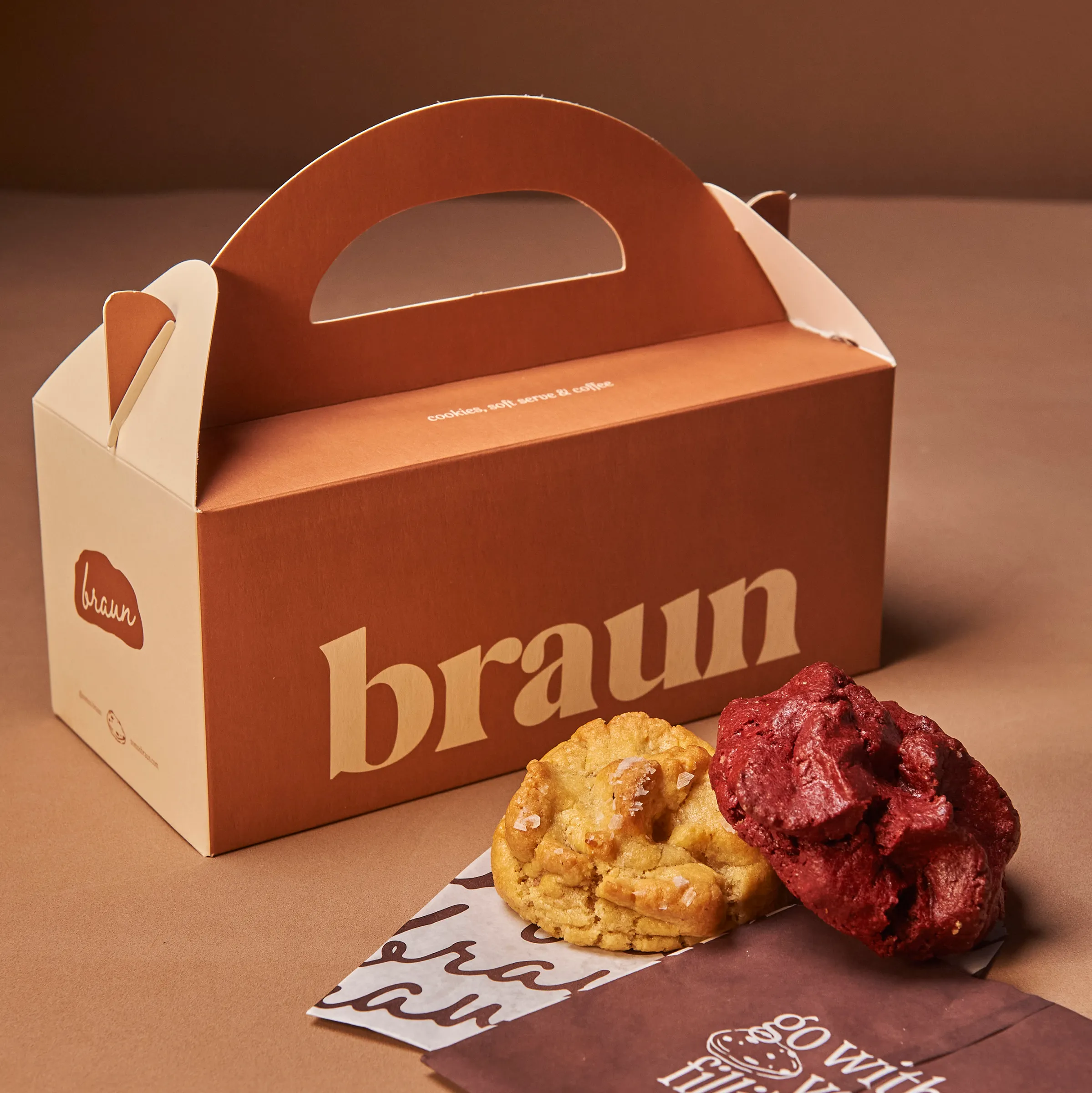 Caja 6 x 5 - braun cookies | galletas & soft serve