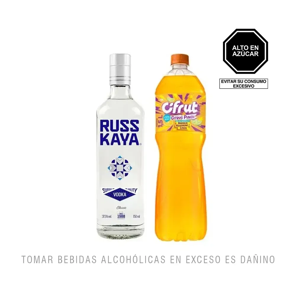 Pack Vodka Russkaya 750 ml + Jugo Cifrut Citrus Punch 1.5 Lt - Tambo ...