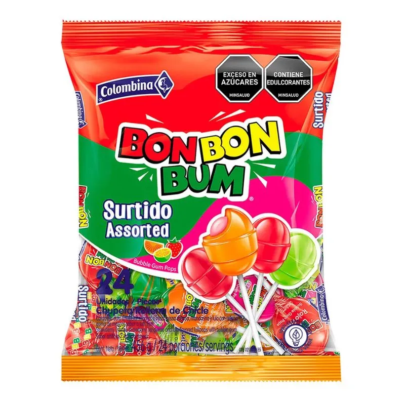 Chupeta bon bon bum colombina surtido x 456 grs 24 und - Supermercados ...
