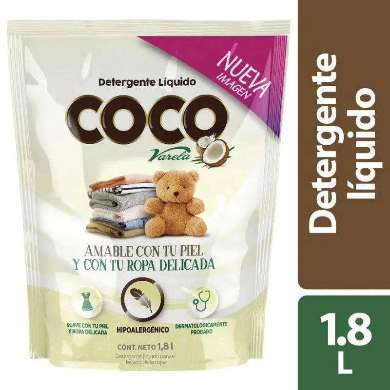 DETERGENTE LIQUIDO COCO VARELA ORIGINAL 1800ML DOYPACK - Supermercados ...