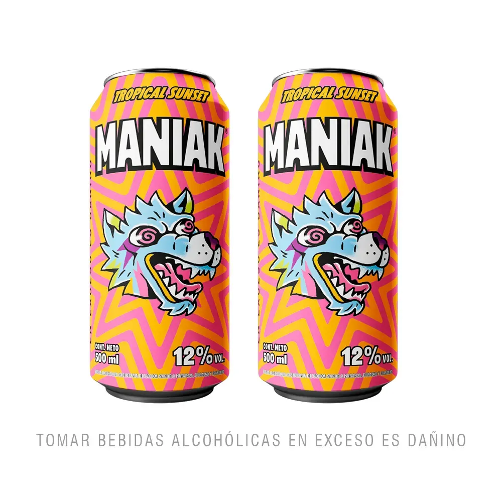 Pack 2 RTD Maniak Tropical Sunset Lata 500 ml - Tambo | Cada vez más cerca