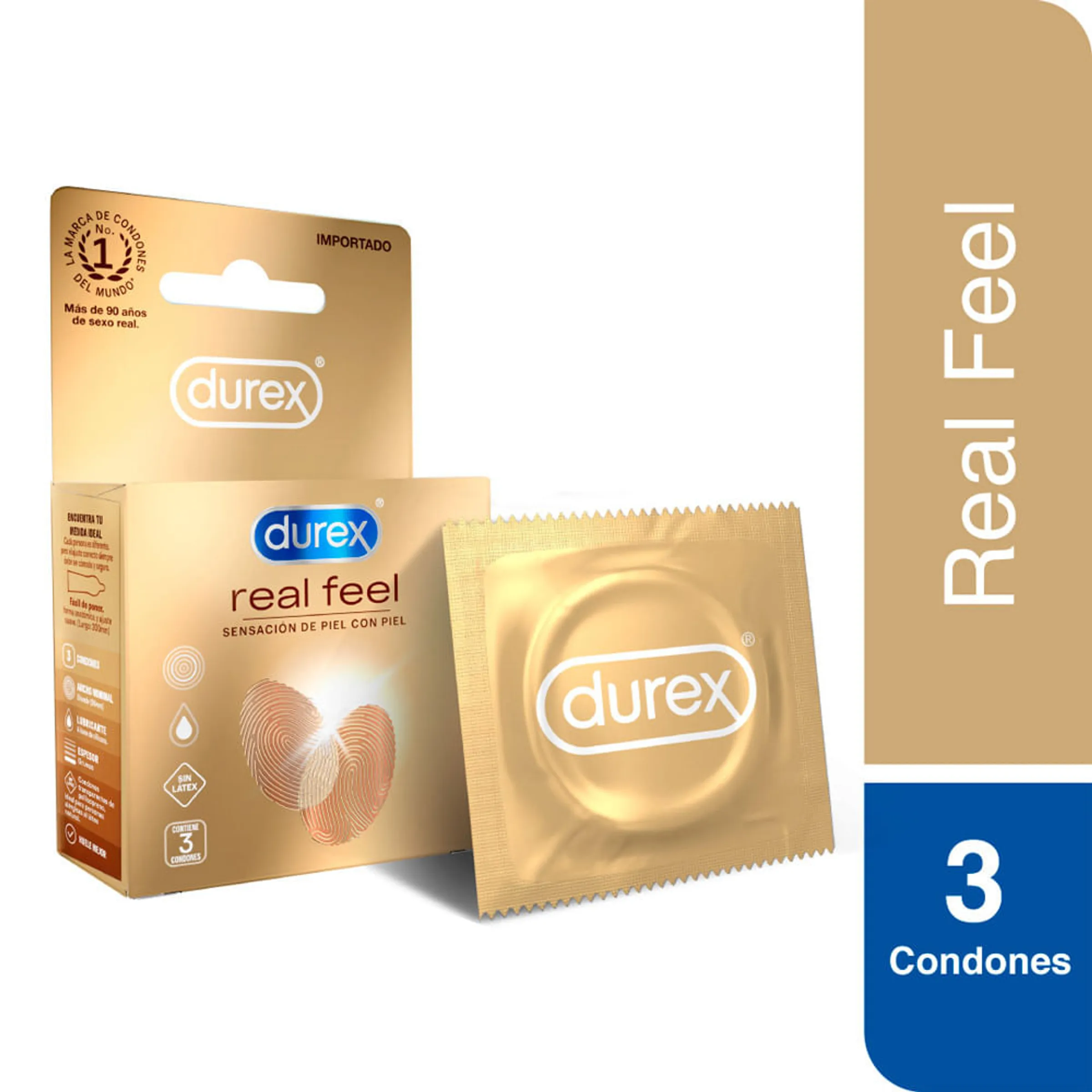 Preservativo Durex Real Feel 3 und - Tambo | Cada vez más cerca