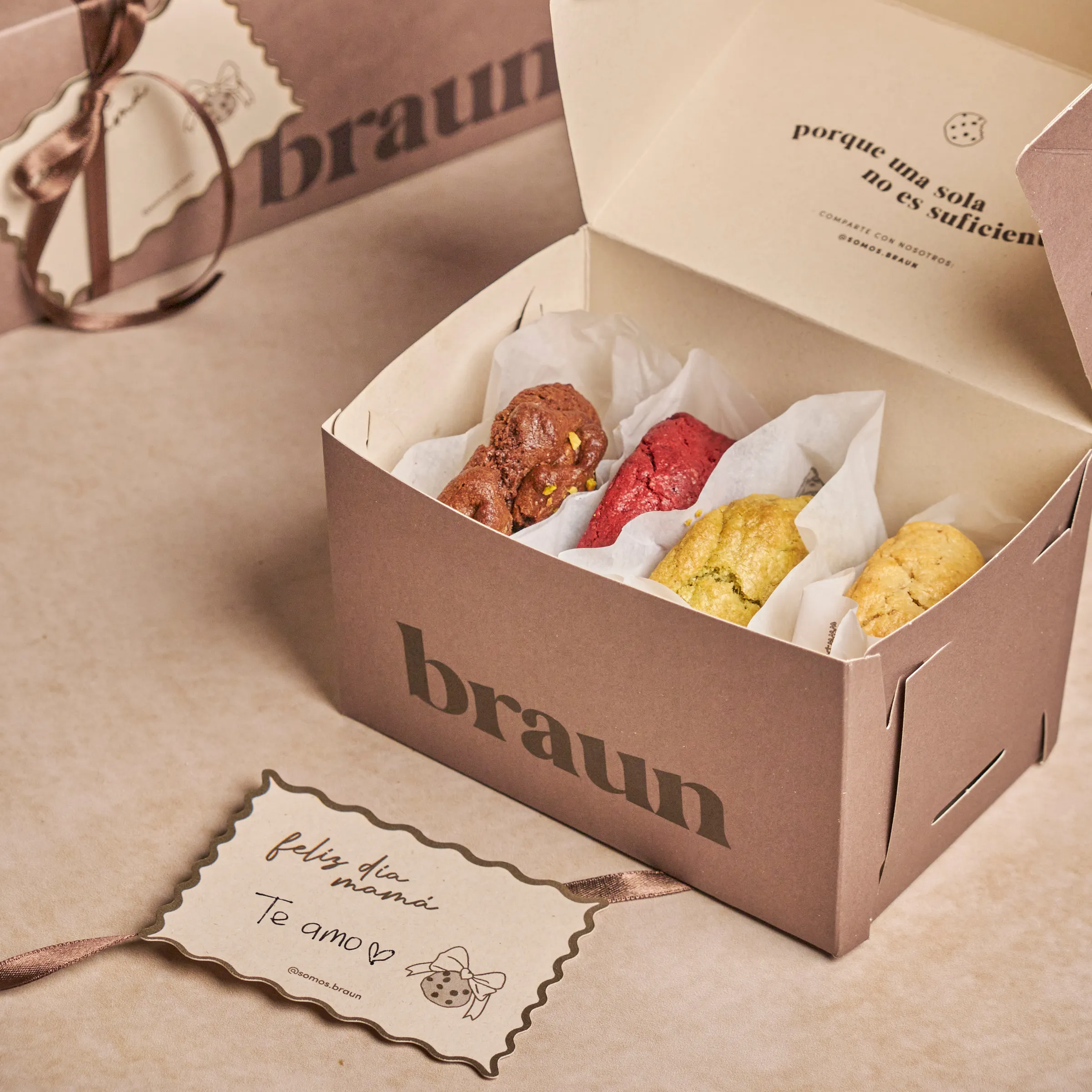Caja 4 Galletas Edición Madres - Braun Cookies | galletas & soft serve