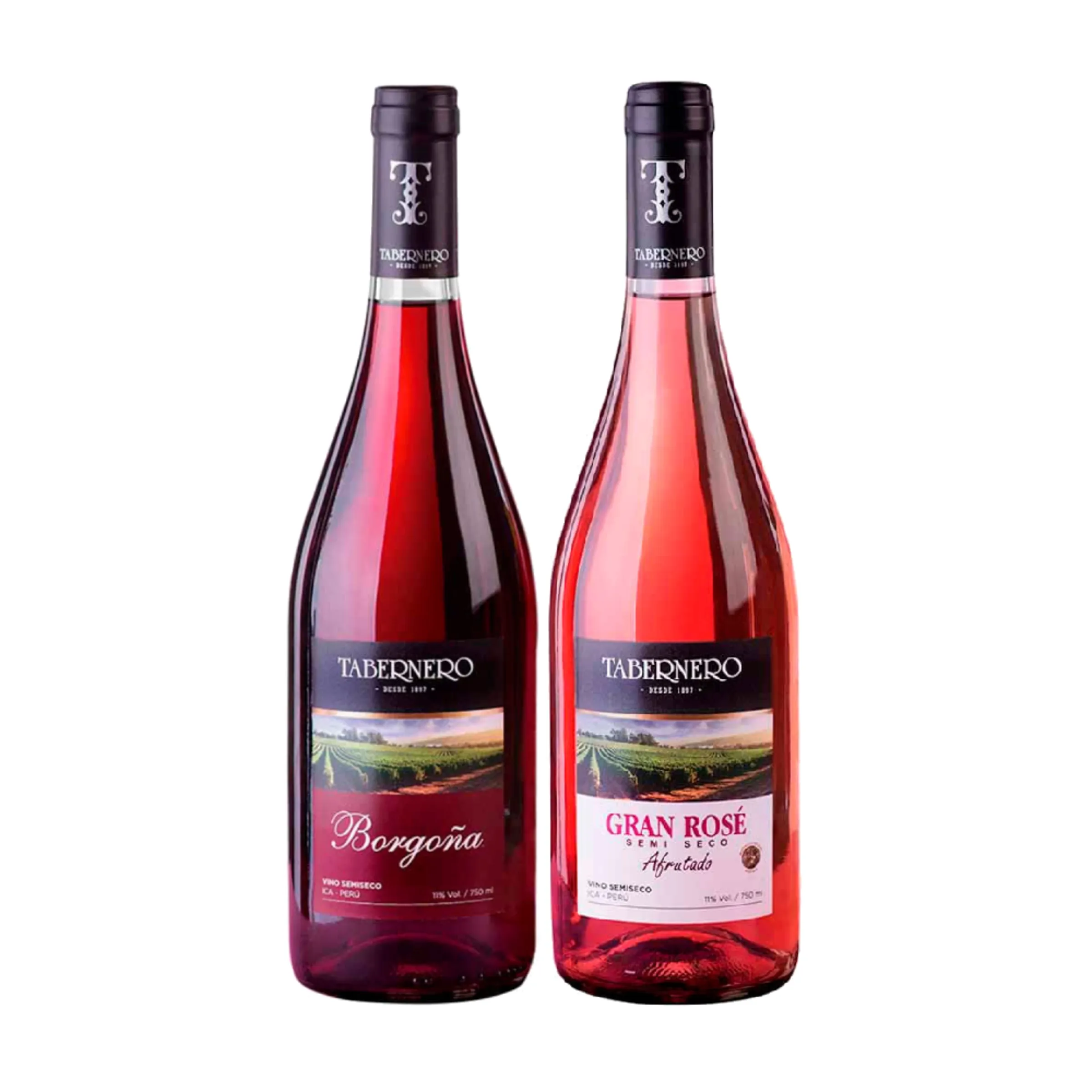 Pack Vino Tabernero Semi Seco (1 Borgoña x 750 Ml + 1 Rose x 750 Ml ...