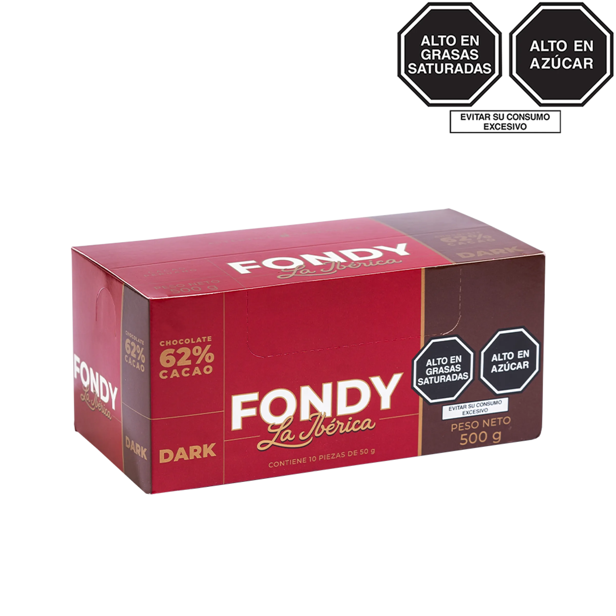 Fondy Dark x 50 g x 10 pzs - La Ibérica - Tienda Online