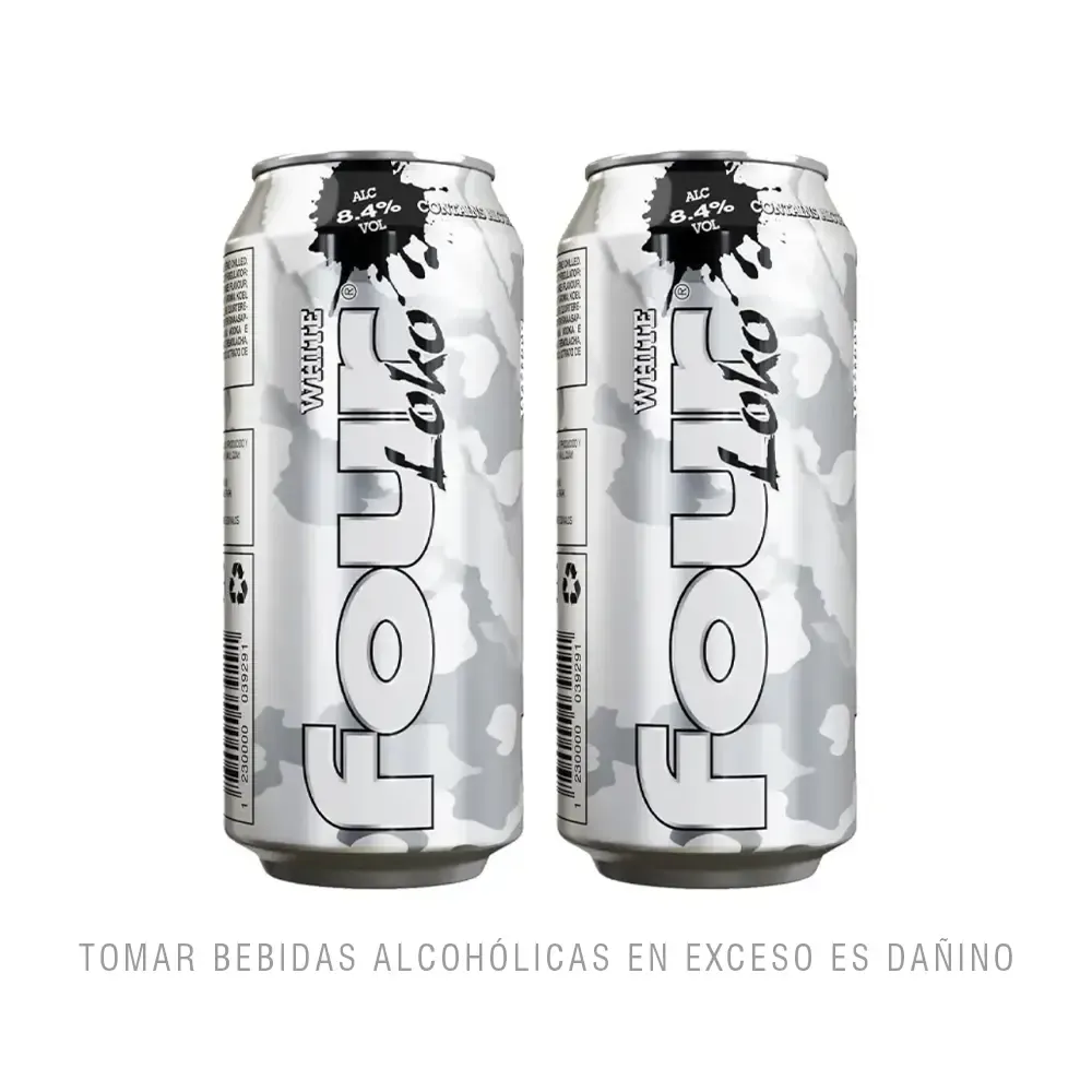 Pack 2 RTD Four Loko White 473ml - Tambo | Cada vez más cerca