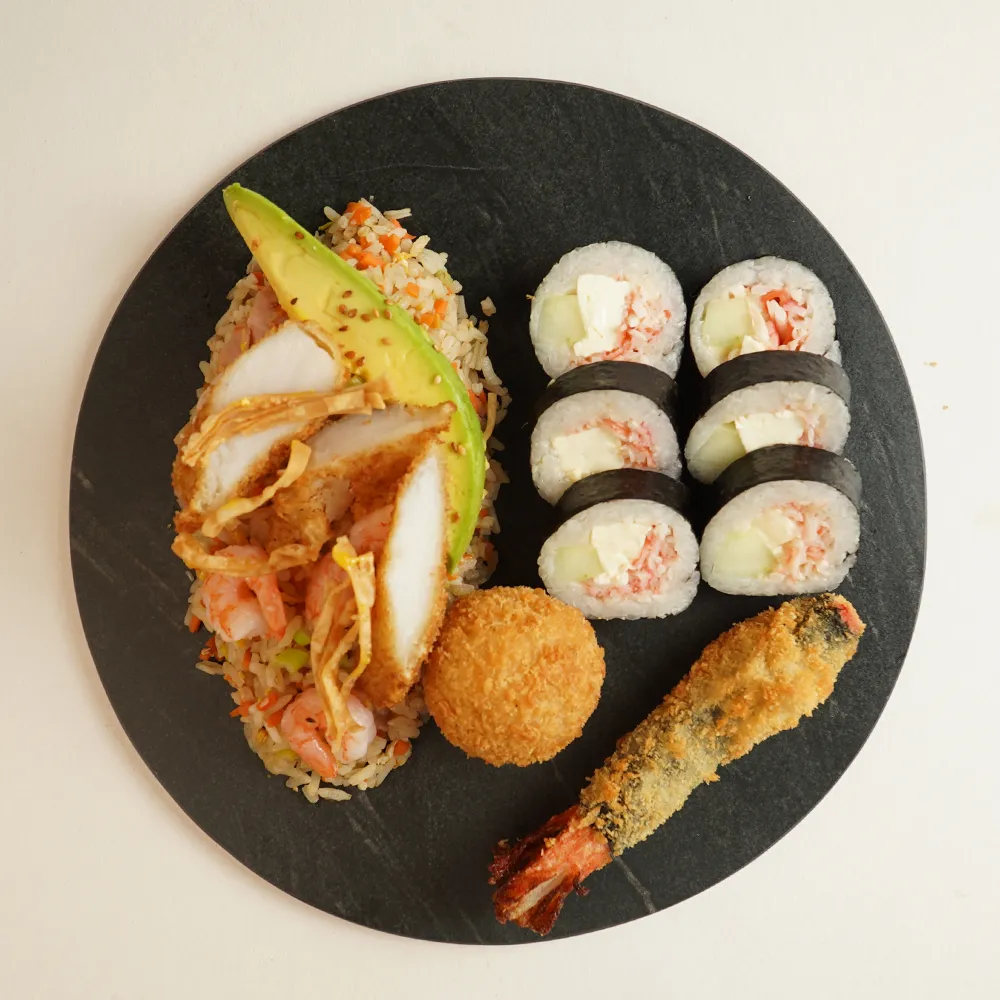 Bento Mix - Camarones y Pescado crujiente - Sushi Fans | Para Todos