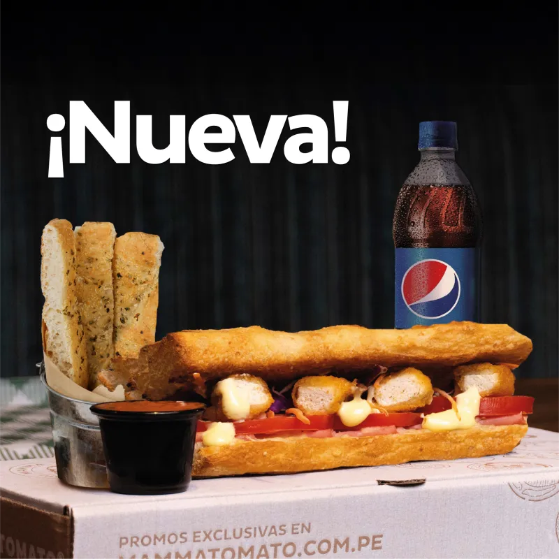 Pizza hecha al horno de piedra. ¡Pídela con extra queso!