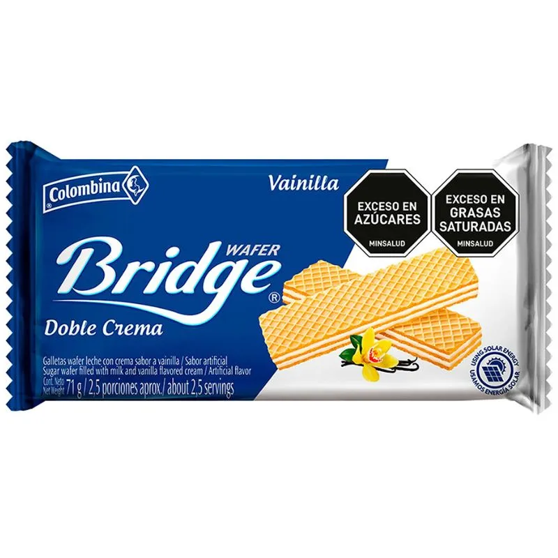 Galletas wafer bridge colombina vainilla x 71 grs - Supermercados La 80 ...