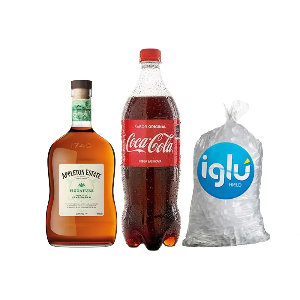 Pack (1 Ron Appleton Estate Signature Blend 750 ml + 1 Coca Cola 1Lt ...