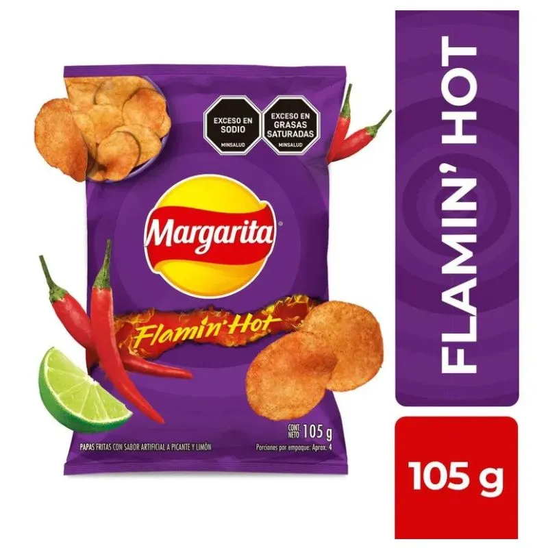 Papas fritas margarita flamin hot x 105 grs - Supermercados La 80 ...