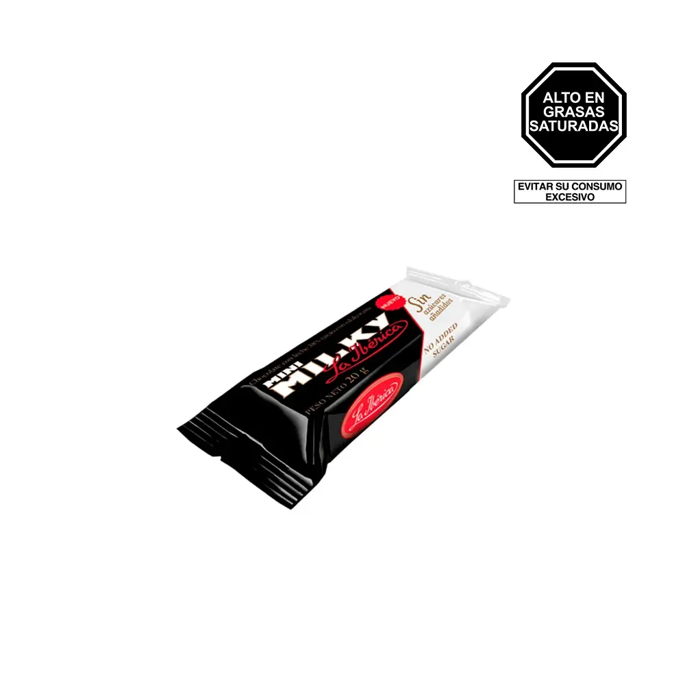 Chocolate La Ibérica Mini Milky Sin Azúcar Barra 20 gr - Tambo | Cada ...