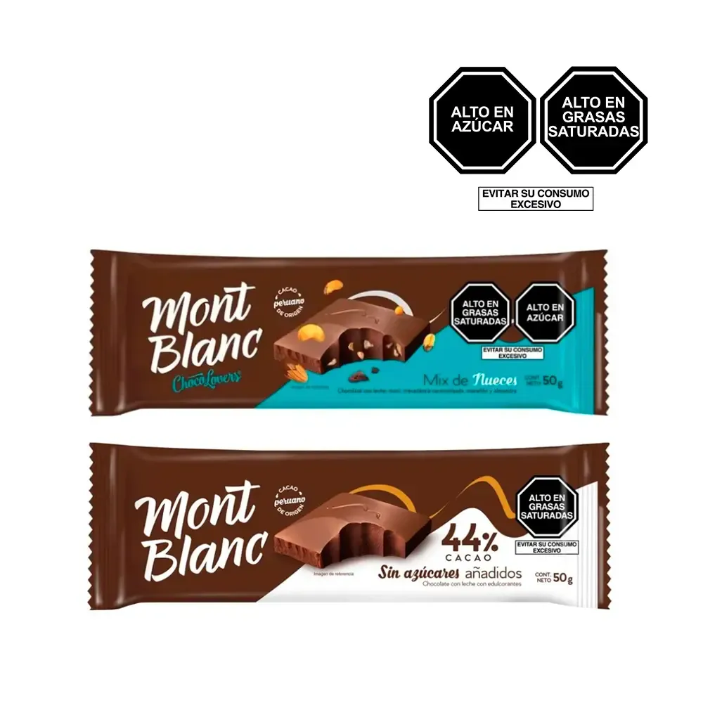 Pack (Chocolate Montblanc Chocolovers Mix Nueces X 50 Gr + Chocolate ...
