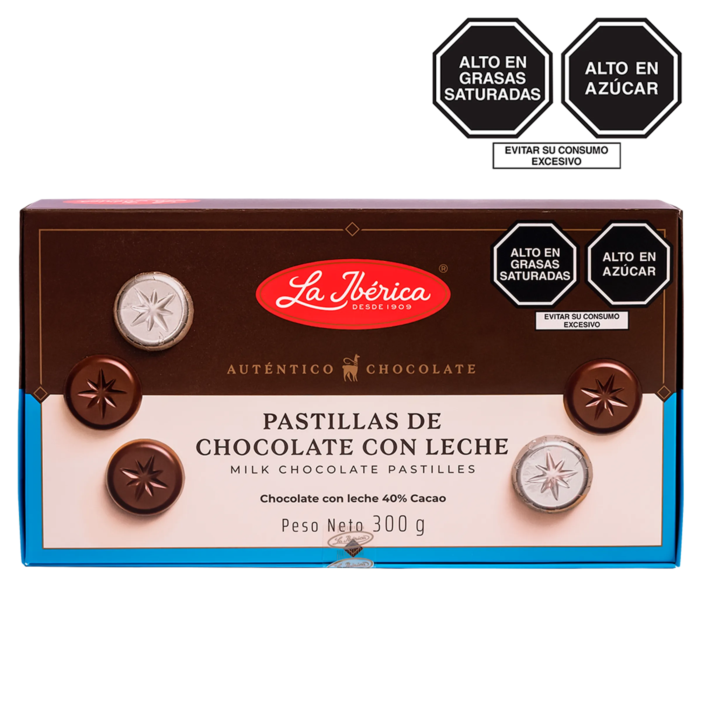 Pastillas de chocolate con leche x 300 g - La Ibérica - Tienda Online