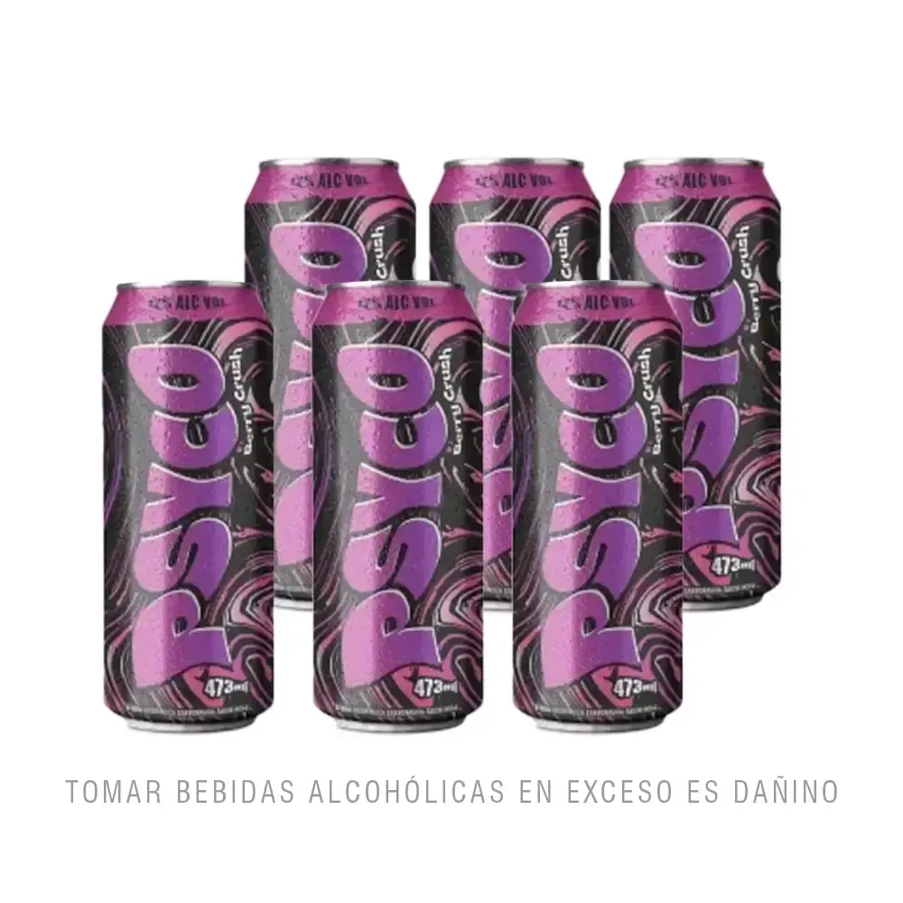 Pack 6 Psyco Berry Crush 473 Ml - Tambo | Cada vez más cerca