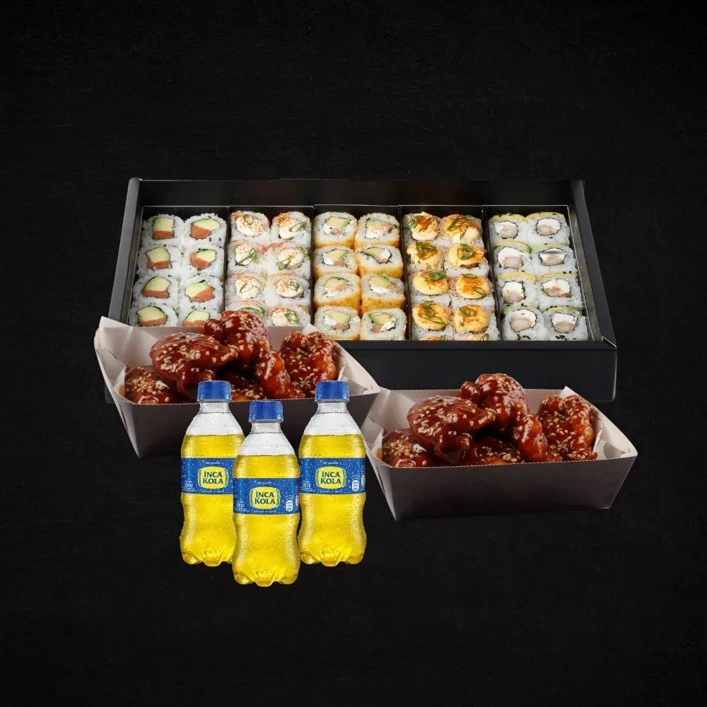 Box familiar + 12 alitas + 03 gaseosas - Mr. Sushi | Pide online