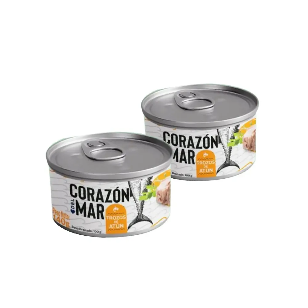 Pack 2 Conserva Trozos de Atún Corazón del Mar en Aceite Vegetal 140 gr ...