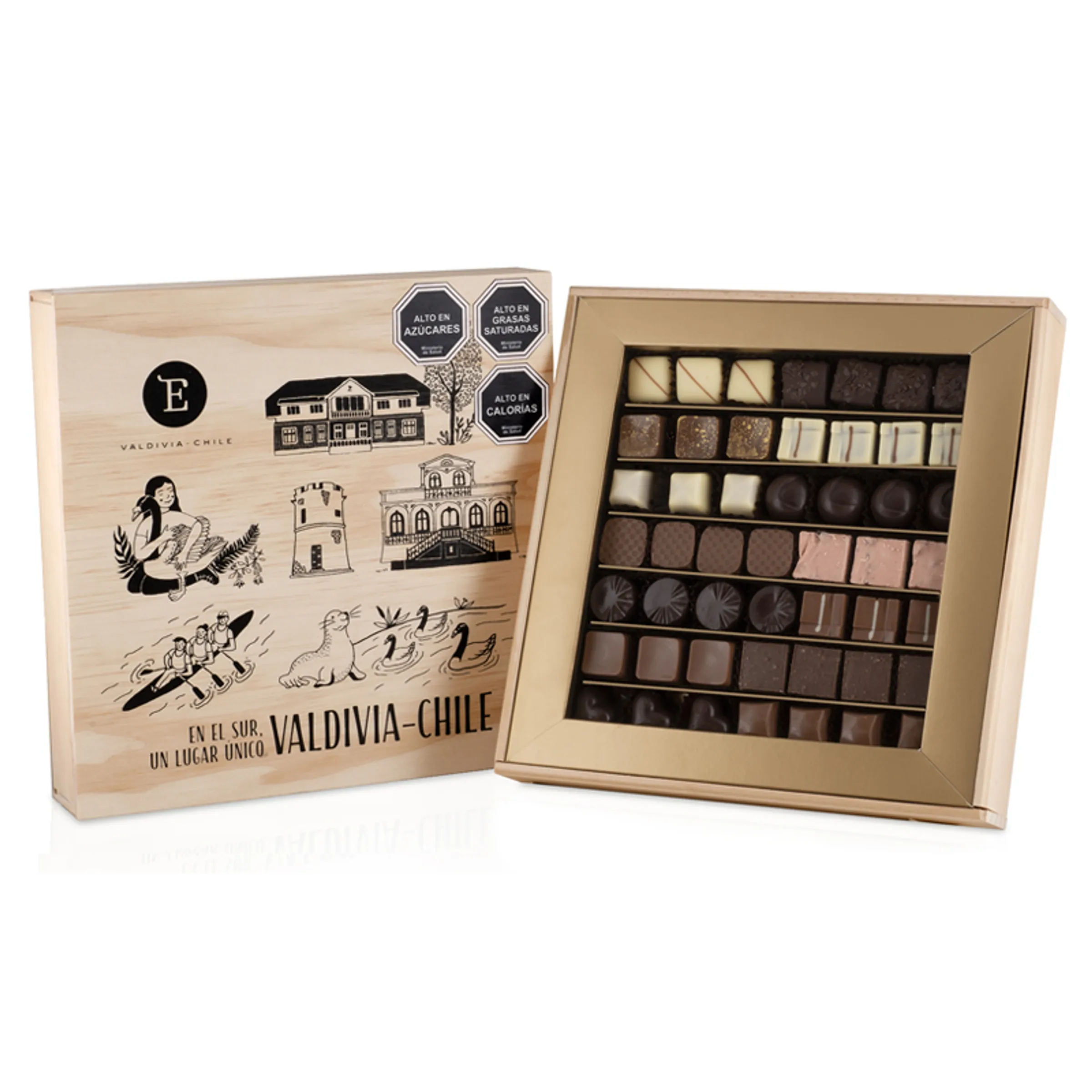 656-1 - Caja bombones 510 gr. - Chocolatería Entrelagos - Chocolates y ...