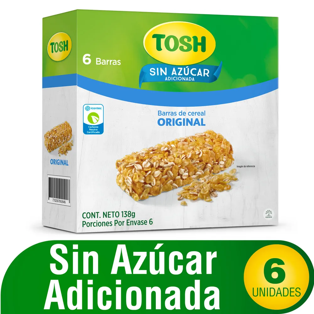 6 Barras de cereal tosh zero vainilla x 23 grs - Supermercados La 80 ...