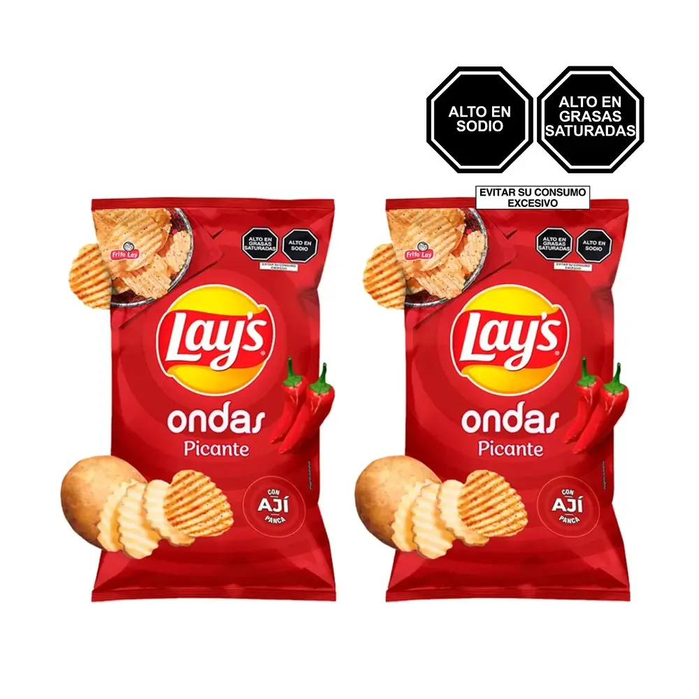 Pack (2 Papas Lays Ondas Picante x 140 Gr) - Tambo | Cada vez más cerca