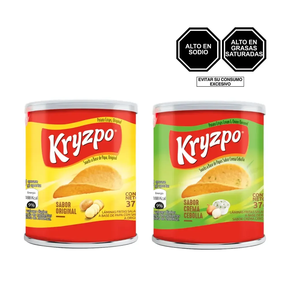 Pack (Papas Kryzpo Sabor Original X 37 Gr + Papas Kryzpo Sabor A Crema ...