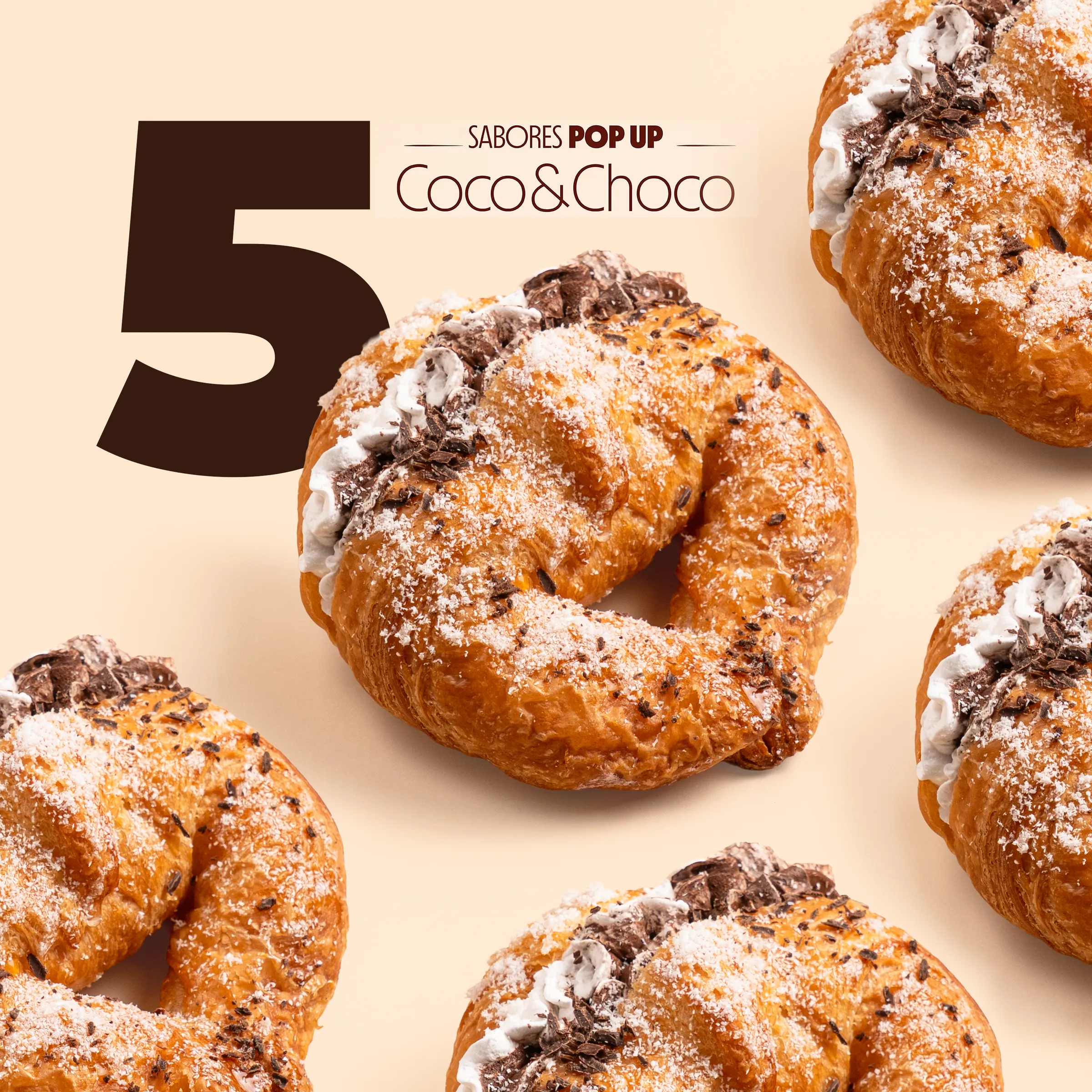 🎁🍫🥥 Pack x5 Chocolate Coco - Hojaldes - Medialunas Argentinas