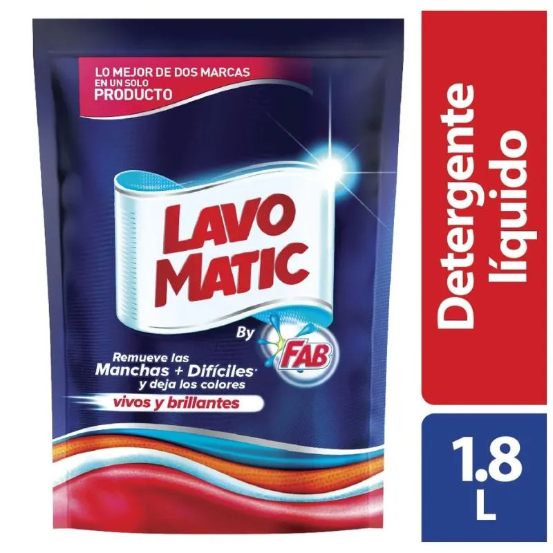 DETERGENTE LIQUIDO LAVOMATIC BY FAB 1800ML DOYPACK - Supermercados La ...