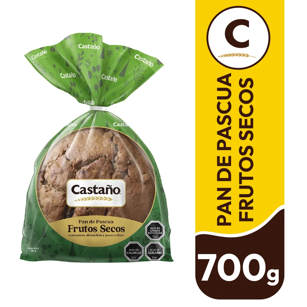 Pan de Pascua Castaño Frutos Secos 700g - Castaño - Desde 1933