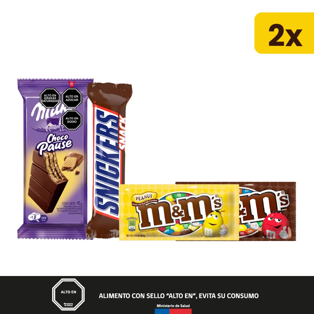 2X MILKA M&M SNICKERS - Castaño - Desde 1933
