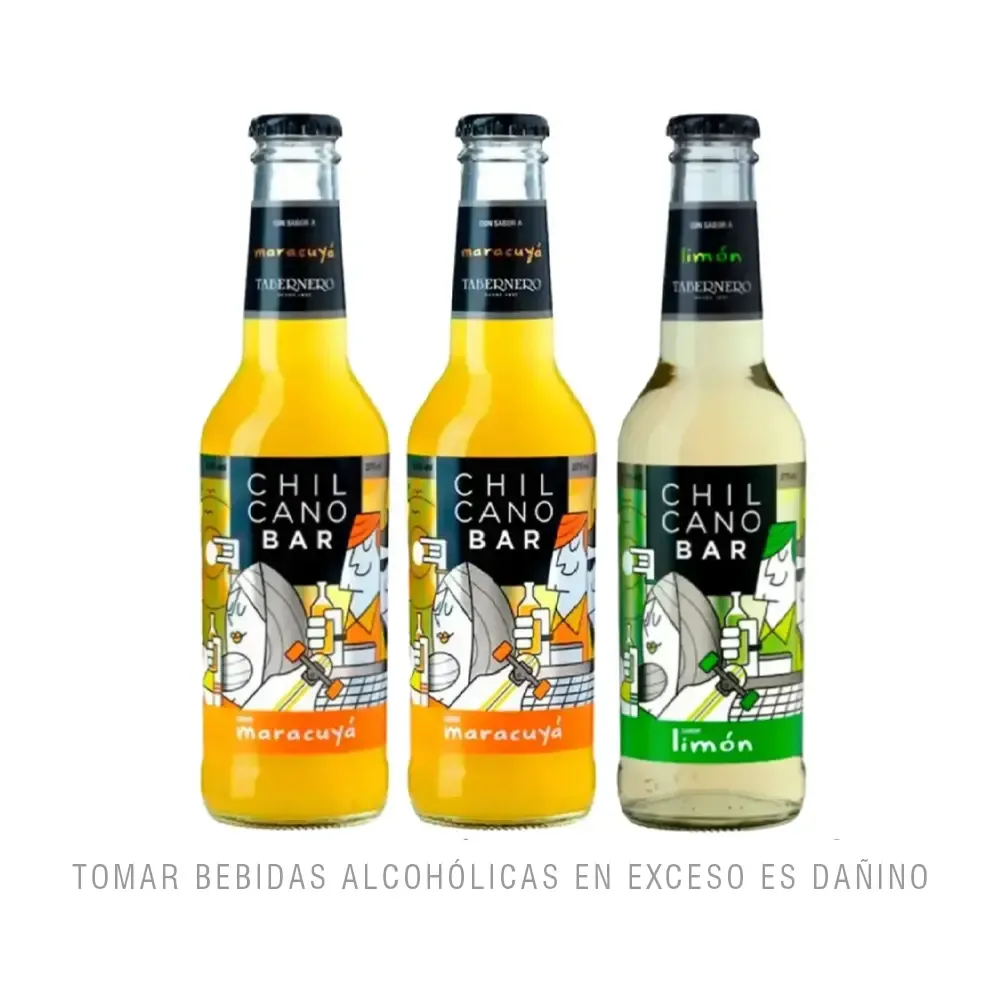 Pack (1 Rtd Chilcano Tabernero Limón x 275 Ml + 2 Rtd Chilcano Tabernero Maracuyá x 275 Ml ...