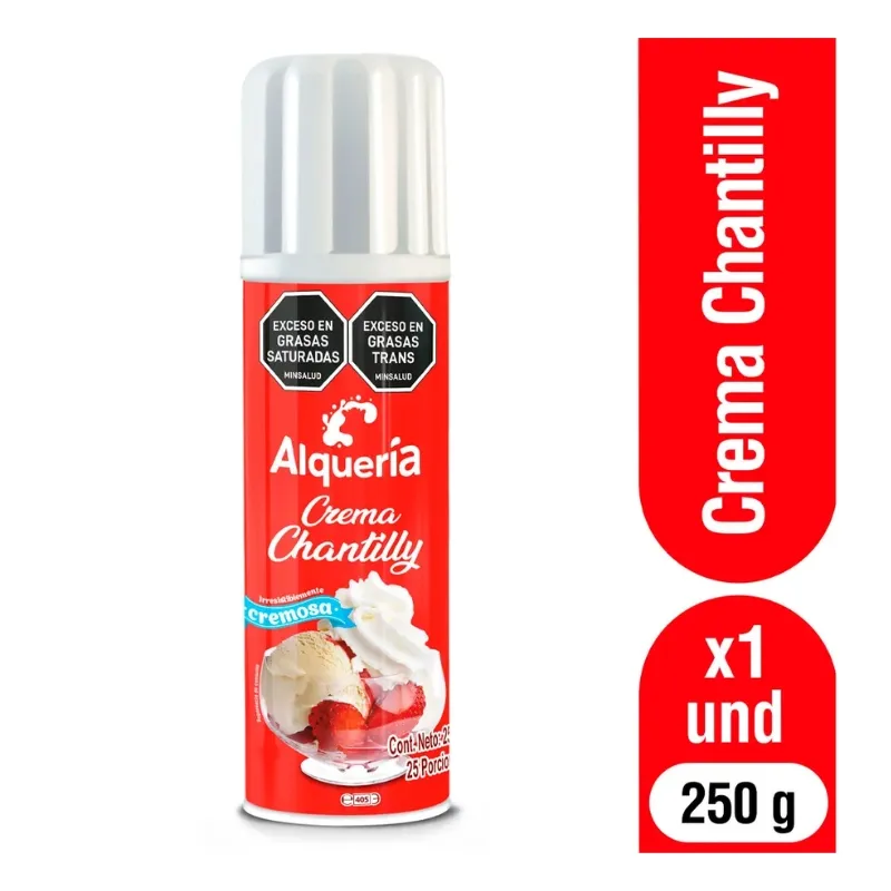 Crema chantilly alqueria x 250 grs cremosa - Supermercados La 80 ...