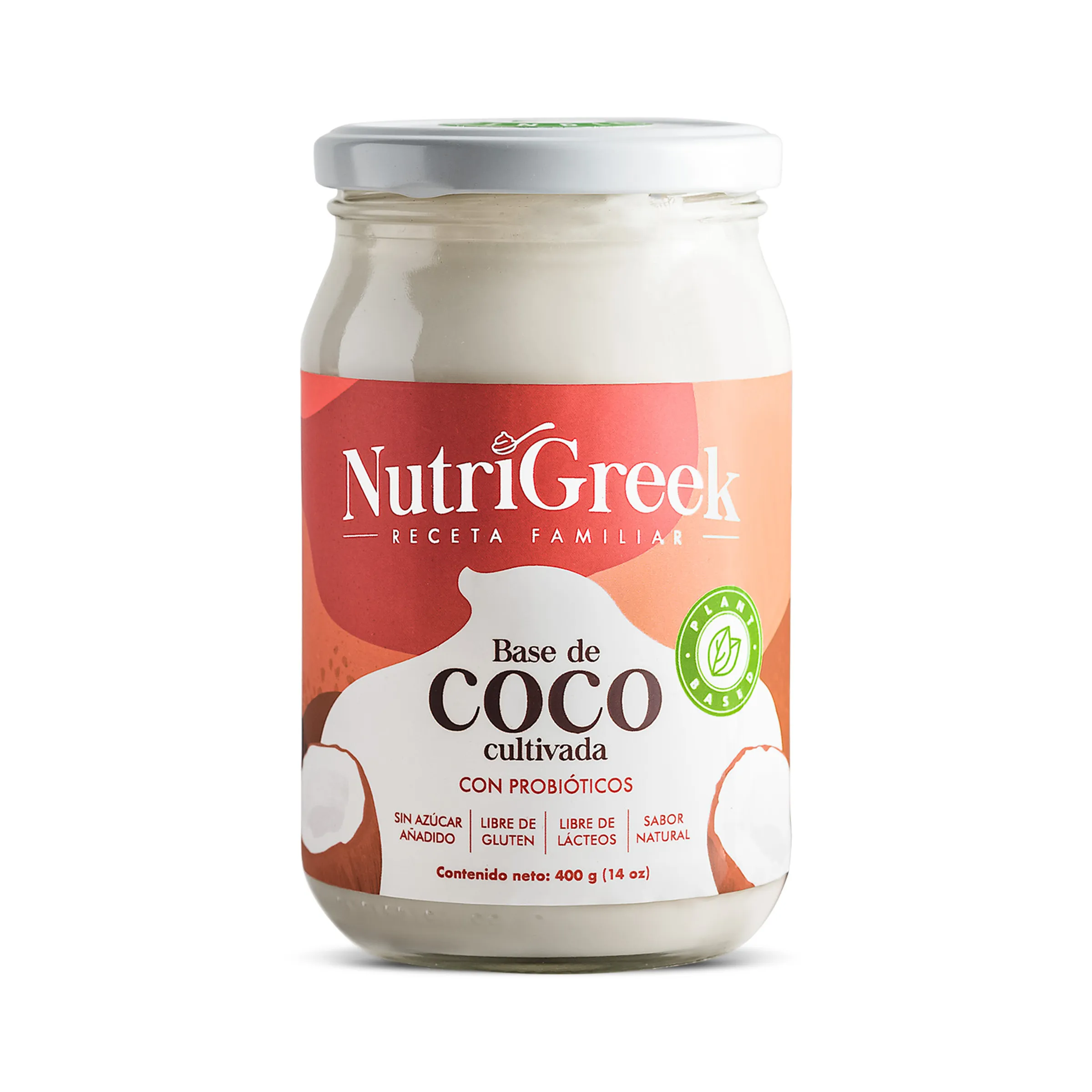 Yogurt de Coco Vegano 400 g - NutriGreek | Receta familiar