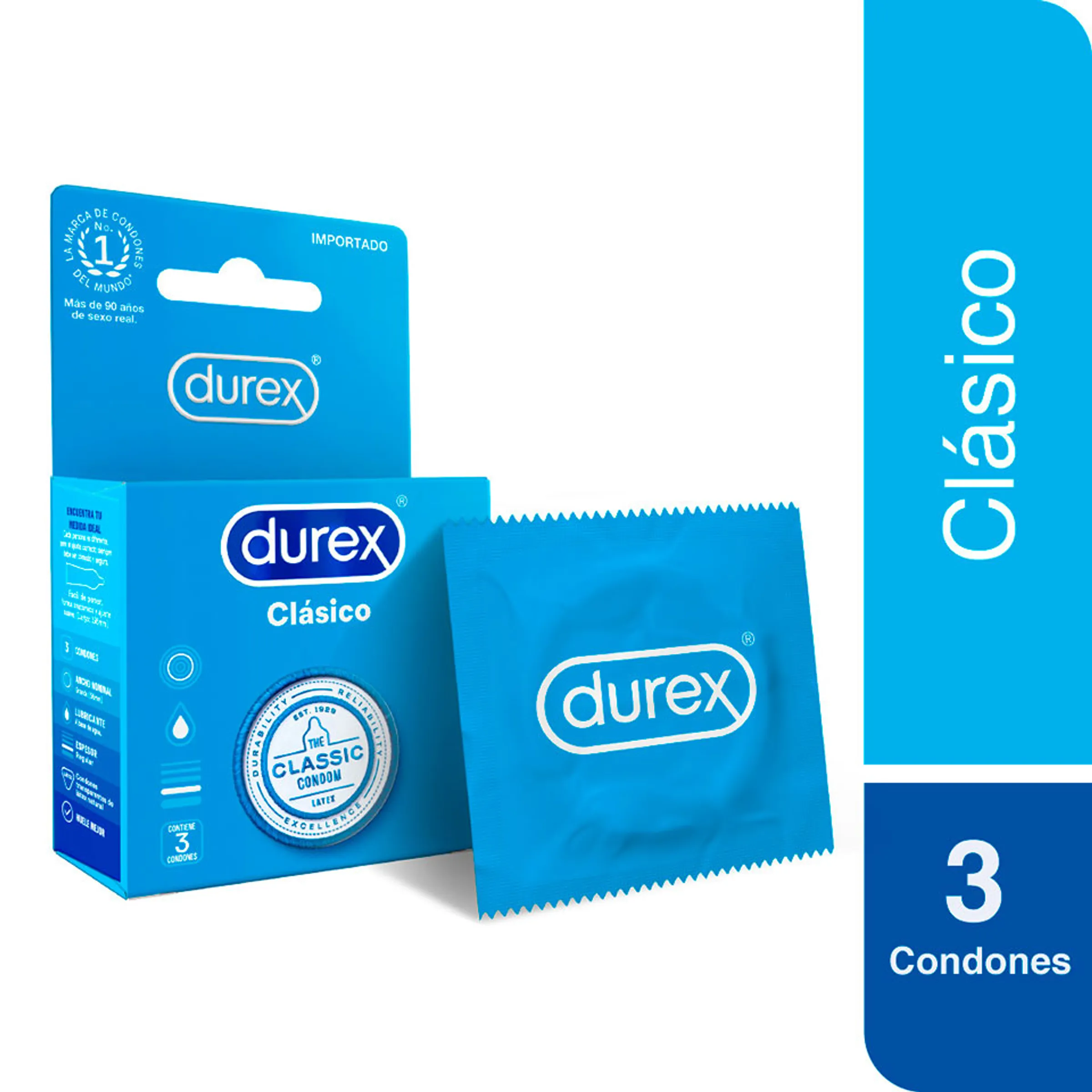 Preservativo Durex Clásico 3 und - Tambo | Cada vez más cerca