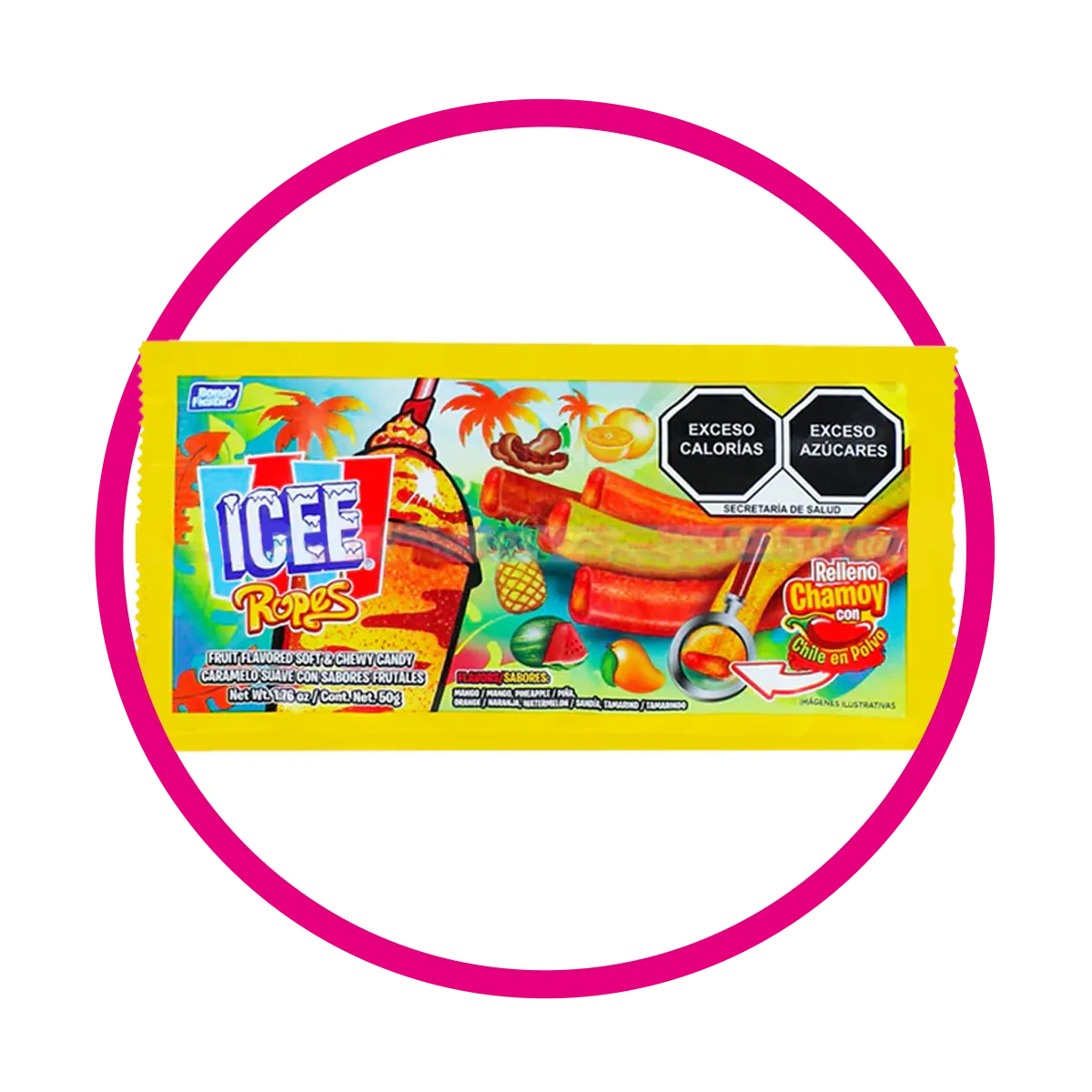 ICEE ROPES CHAMOY BOLSA 50GR - KOKOROCAO | Dulces Internacionales