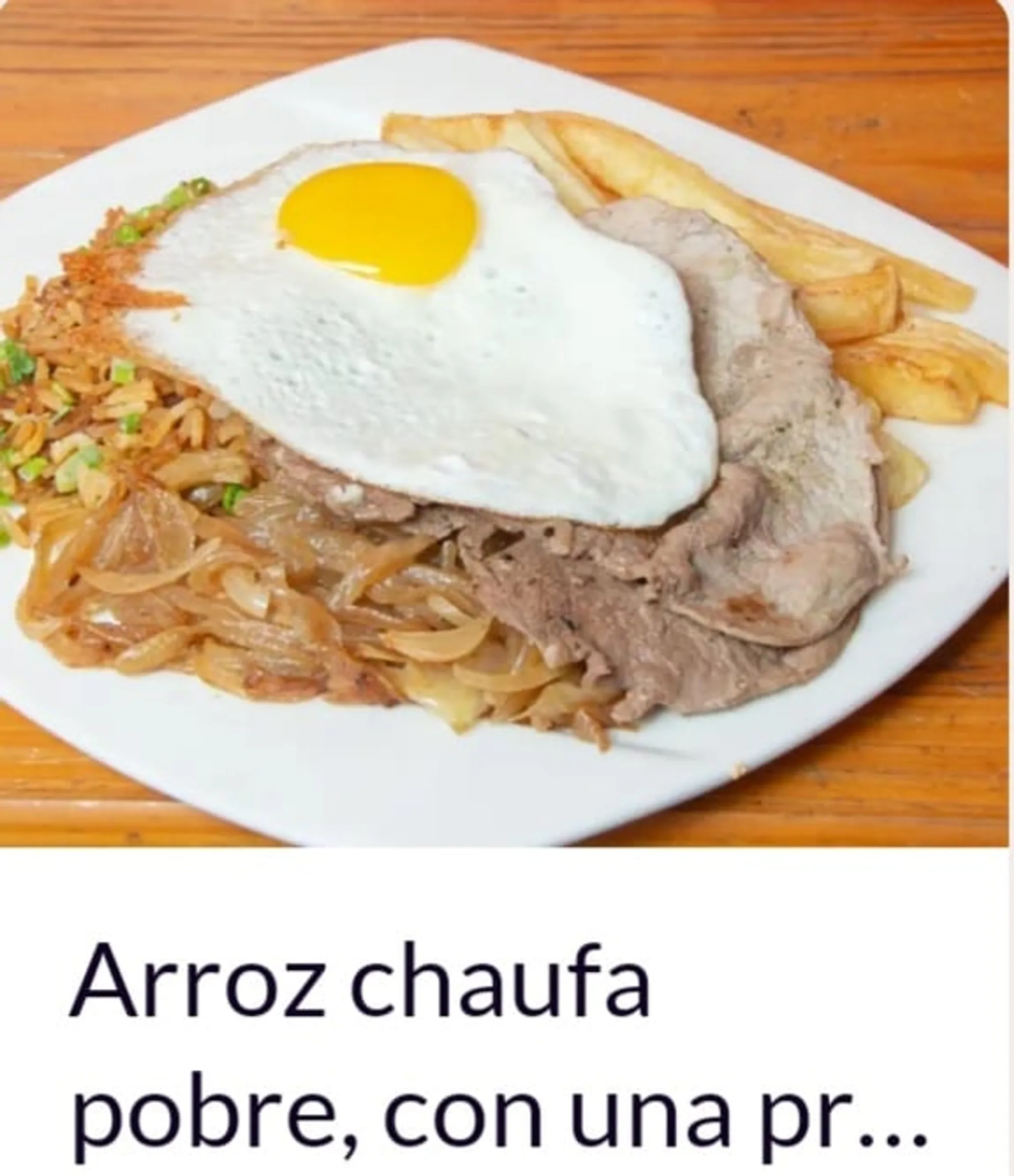 Arroz chaufa pobre - Santo Pecado | SANDWICH Y CAFETERIA
