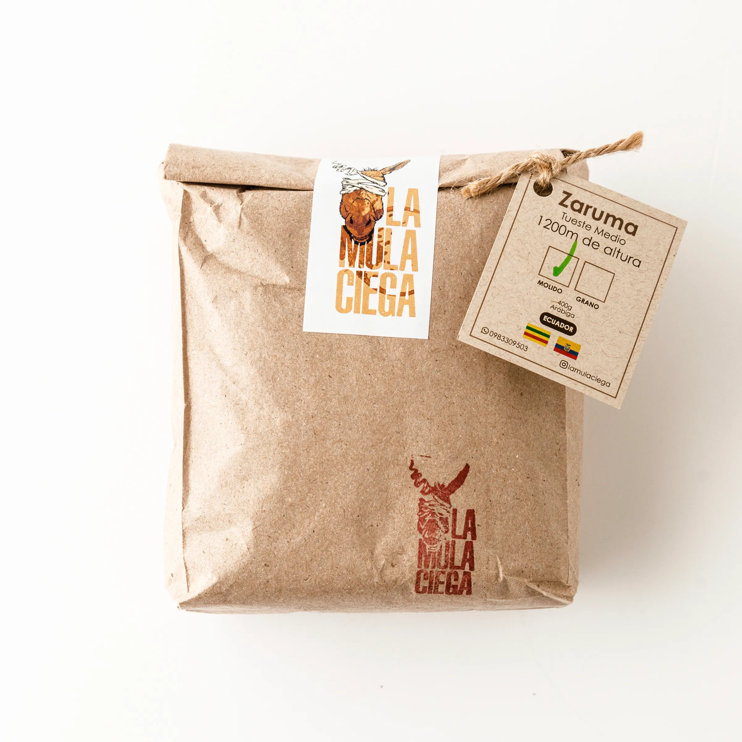 Café Zaruma 400 g grano La Mula Ciega - OHM Orígenes | Tienda Online