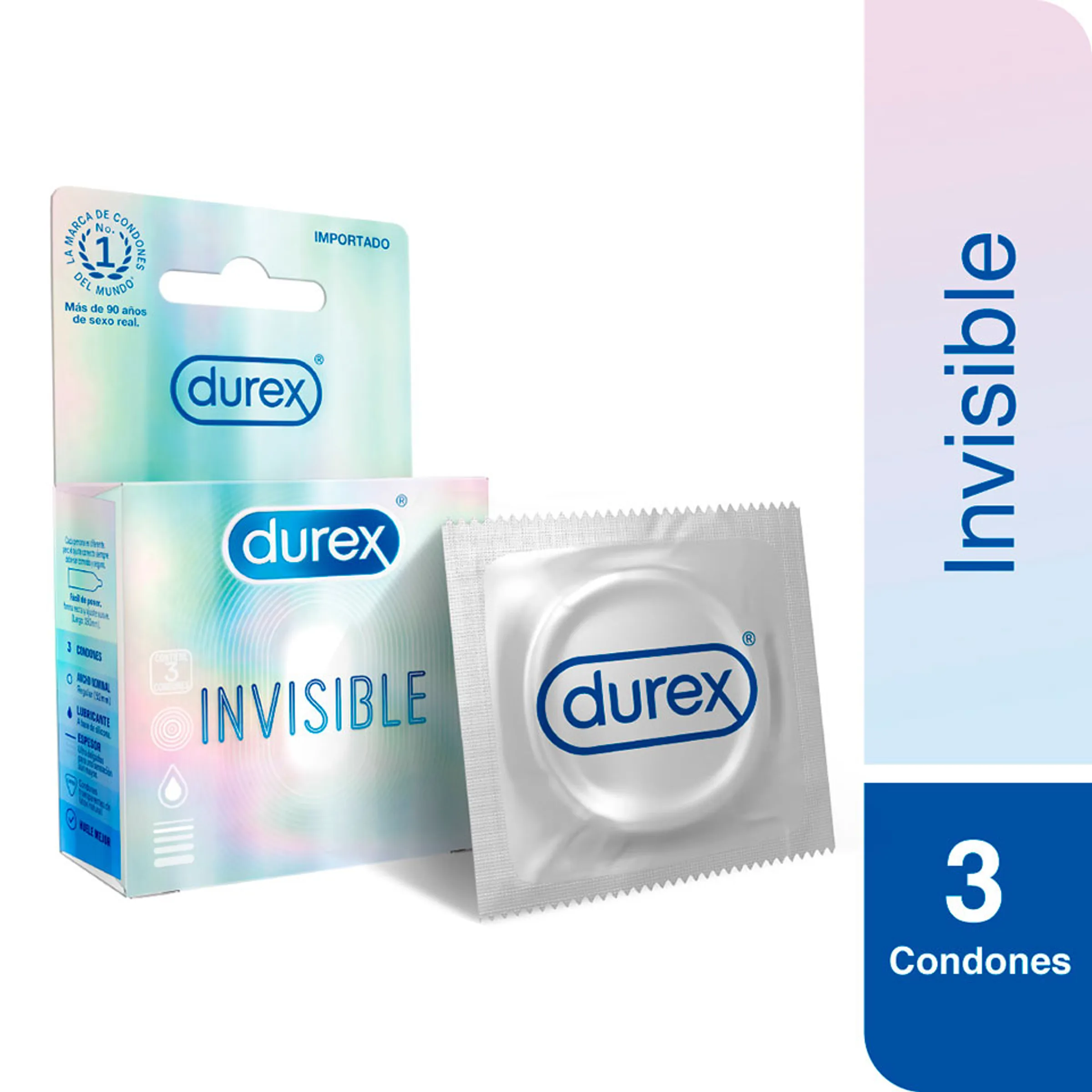 Preservativo Durex Invisible 3 und - Tambo | Cada vez más cerca