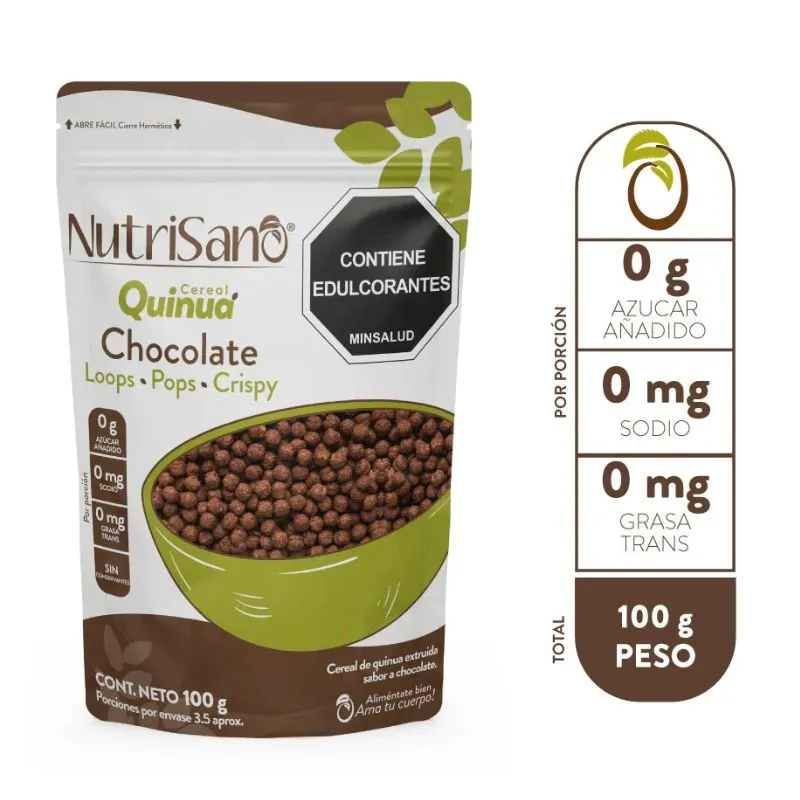 Cereal quinua nutrisano pop chocolate x 100 grs - Supermercados La 80 ...