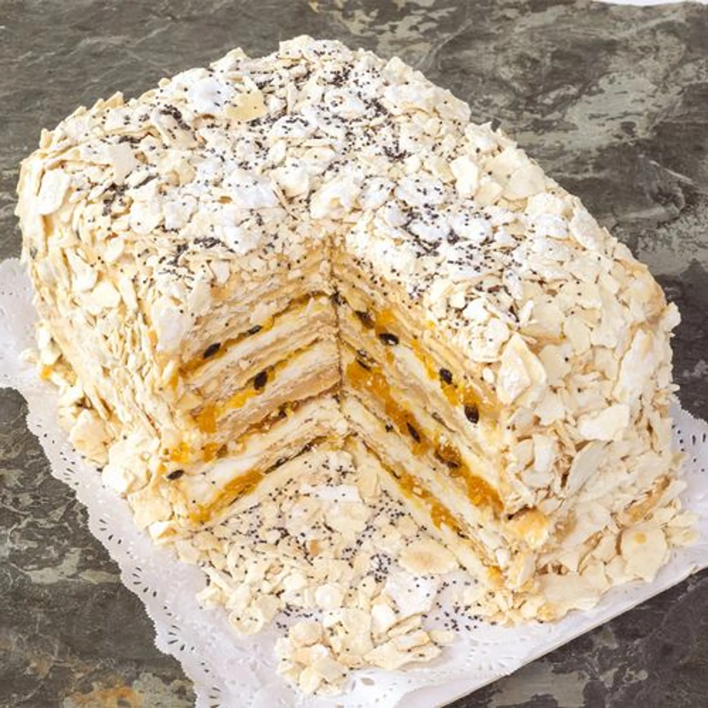 Torta milhojas maracuyá (hojarasca)congelada - El secreto de la comida ...