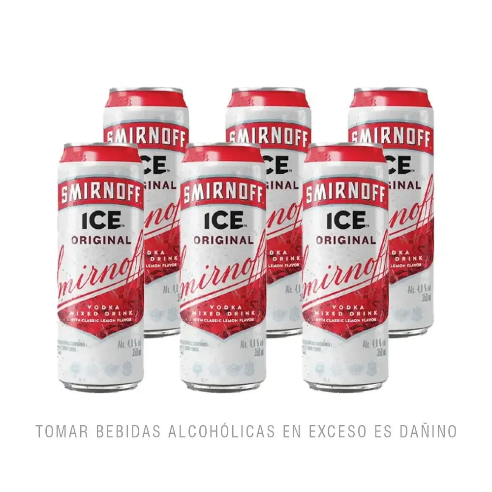Pack 6 RTD Smirnoff Ice Red Lata 350 Ml - Tambo | Cada vez más cerca
