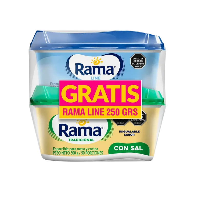 ESPARCIBLE RAMA CON SAL 500G GRATIS RAMA LINE 250G - Supermercados La ...