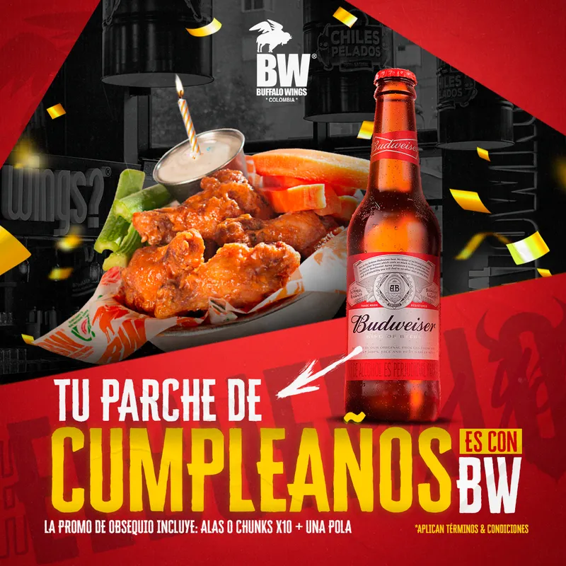 Cumpleaños BW - Buffalo Wings | Ordena online