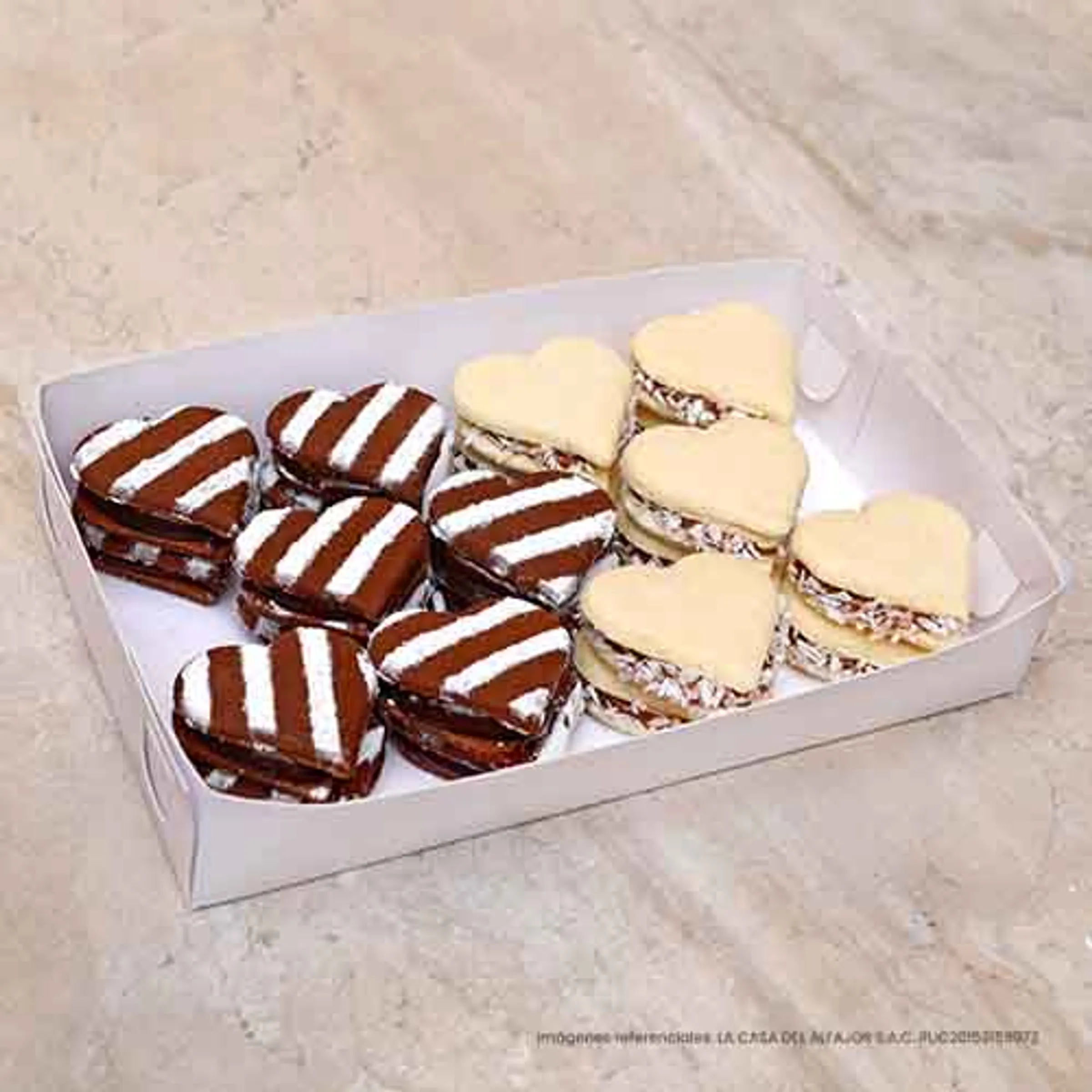 Corazón Maicena y Sabor Chocolate caja x 22 - La Casa del Alfajor | El ...