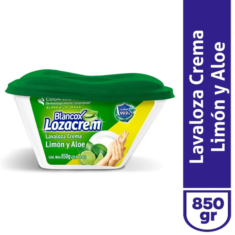 LAVALOZA CREMA BLANCOX LOZACREM 850G LIMON Y ALOE - Supermercados La 80 ...