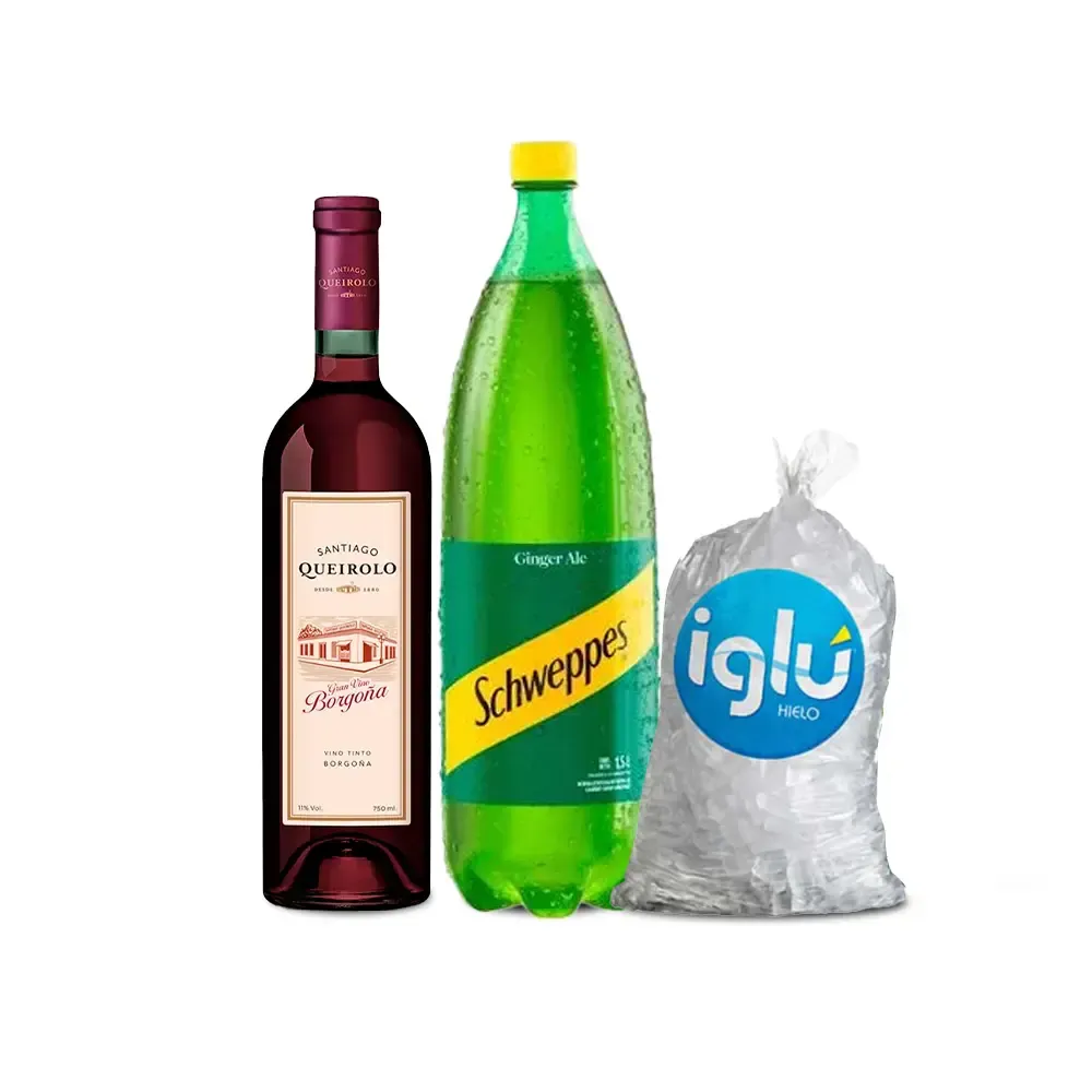 Pack 1 (Vino Santiago Queirolo Semi Seco Borgoña 750ml + Bebida ...
