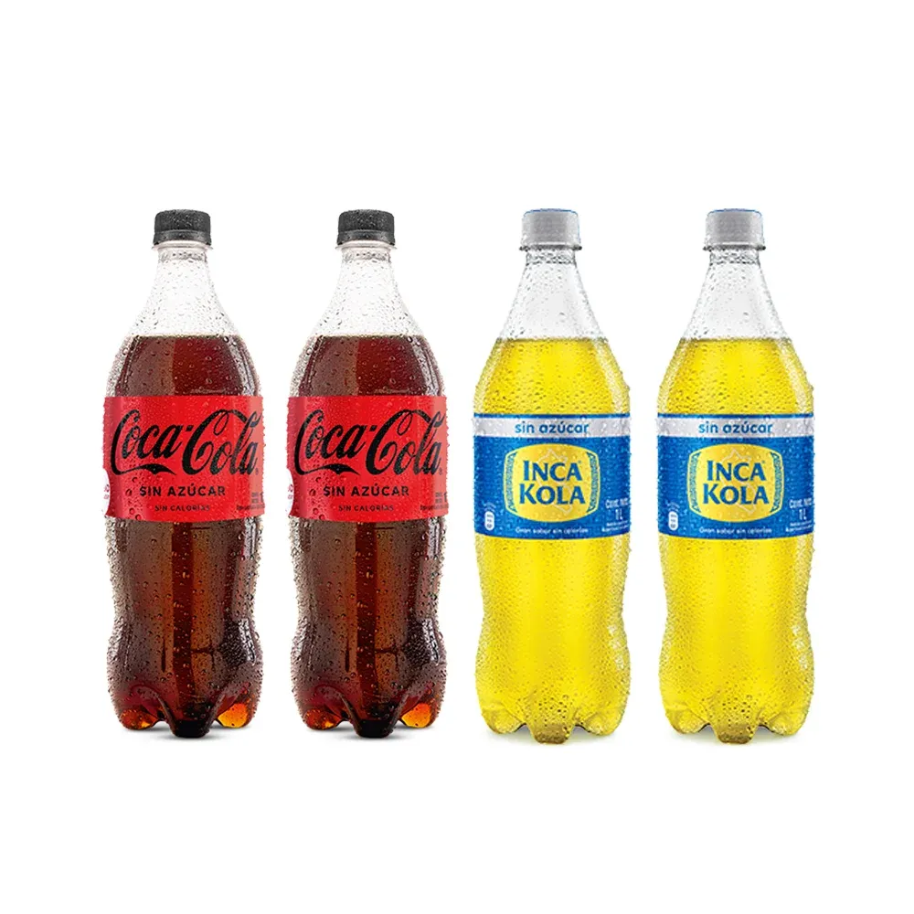 Pack (2 Coca Cola Sin Azucar 1L + 2 Inca Kola Sin Azucar 1 L) - Tambo ...