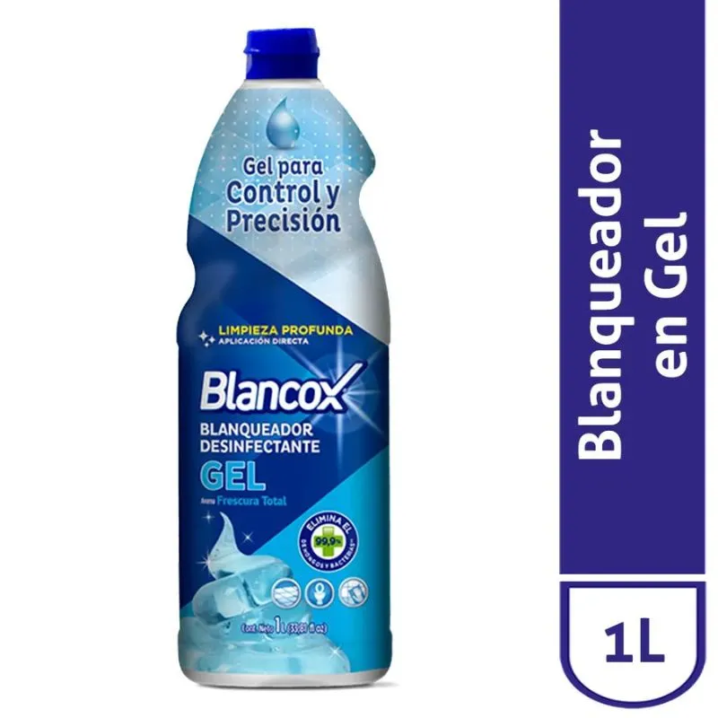 BLANQUEADOR BLANCOX GEL FRESCURA TOTAL 1000ML DESINFECTANTE ...